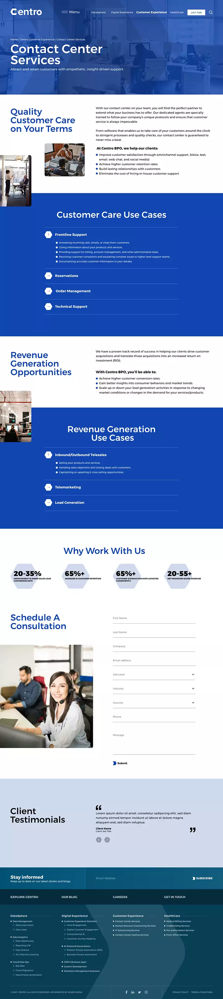 Centro Group Corporate Website Design - Road9 Media