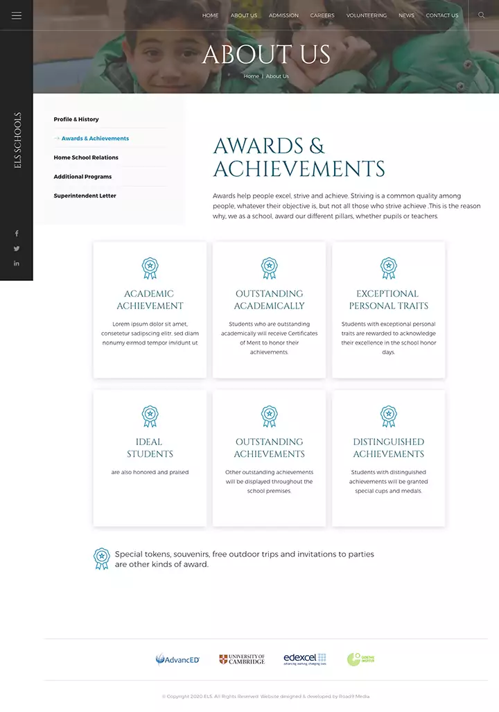 Website Design & Development for ELS Schools by Road9 Media